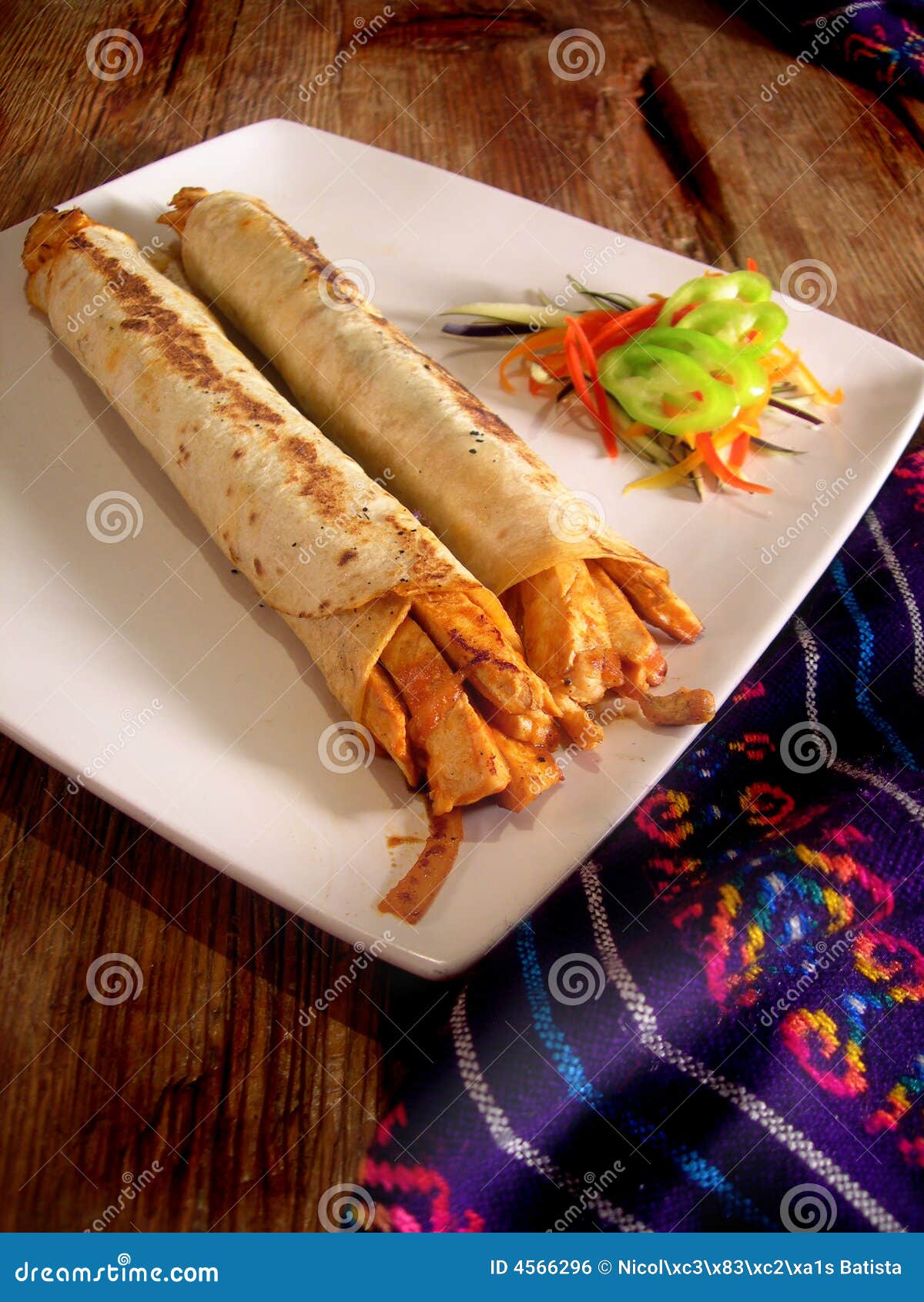 Mexican chicken burritos stock photo. Image of cook, lunchtime - 4566296