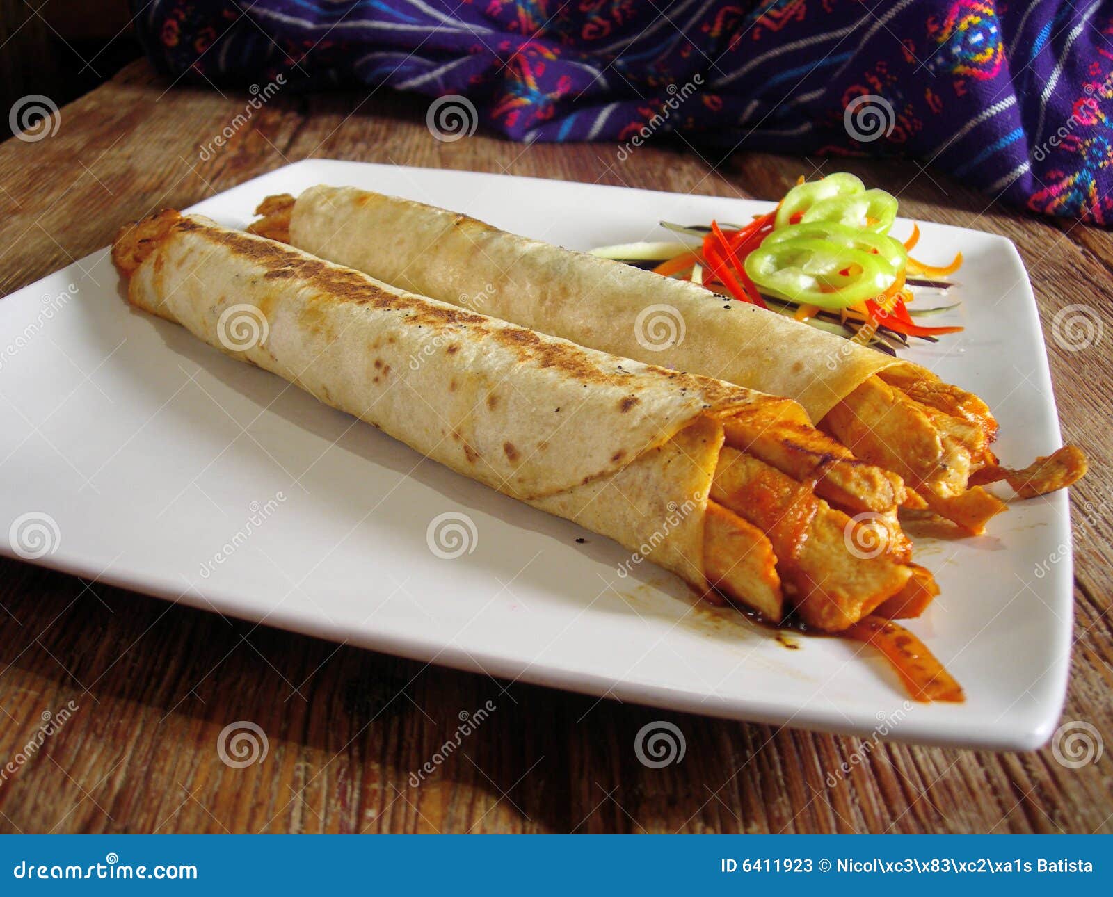 Mexican chicken burritos stock image. Image of fried, meat - 6411923