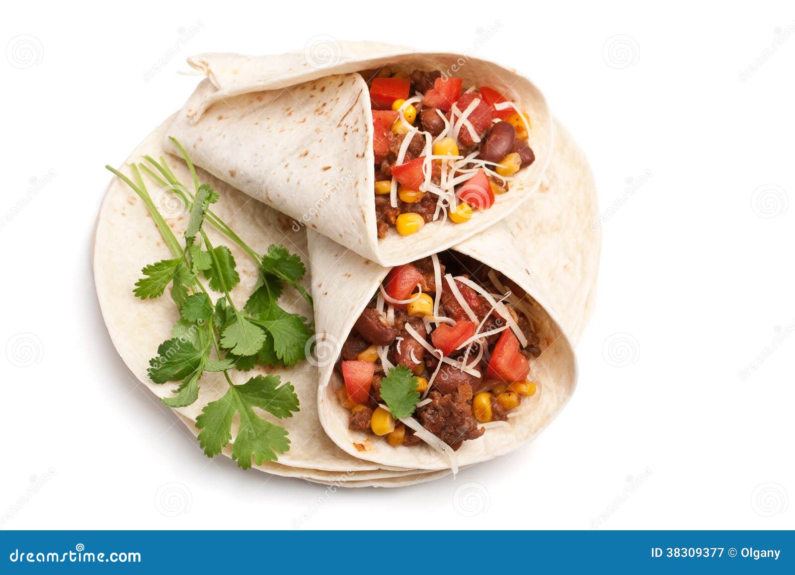 Mexican Chilli Wrap stock image. Image of cilantro, meat - 38309377