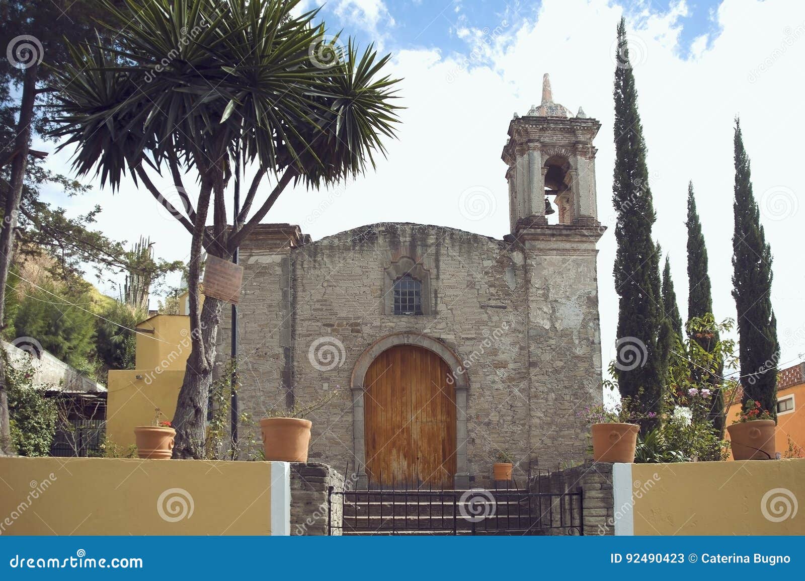 Mexican church stock image. Image of yucatan, riviera - 92490423