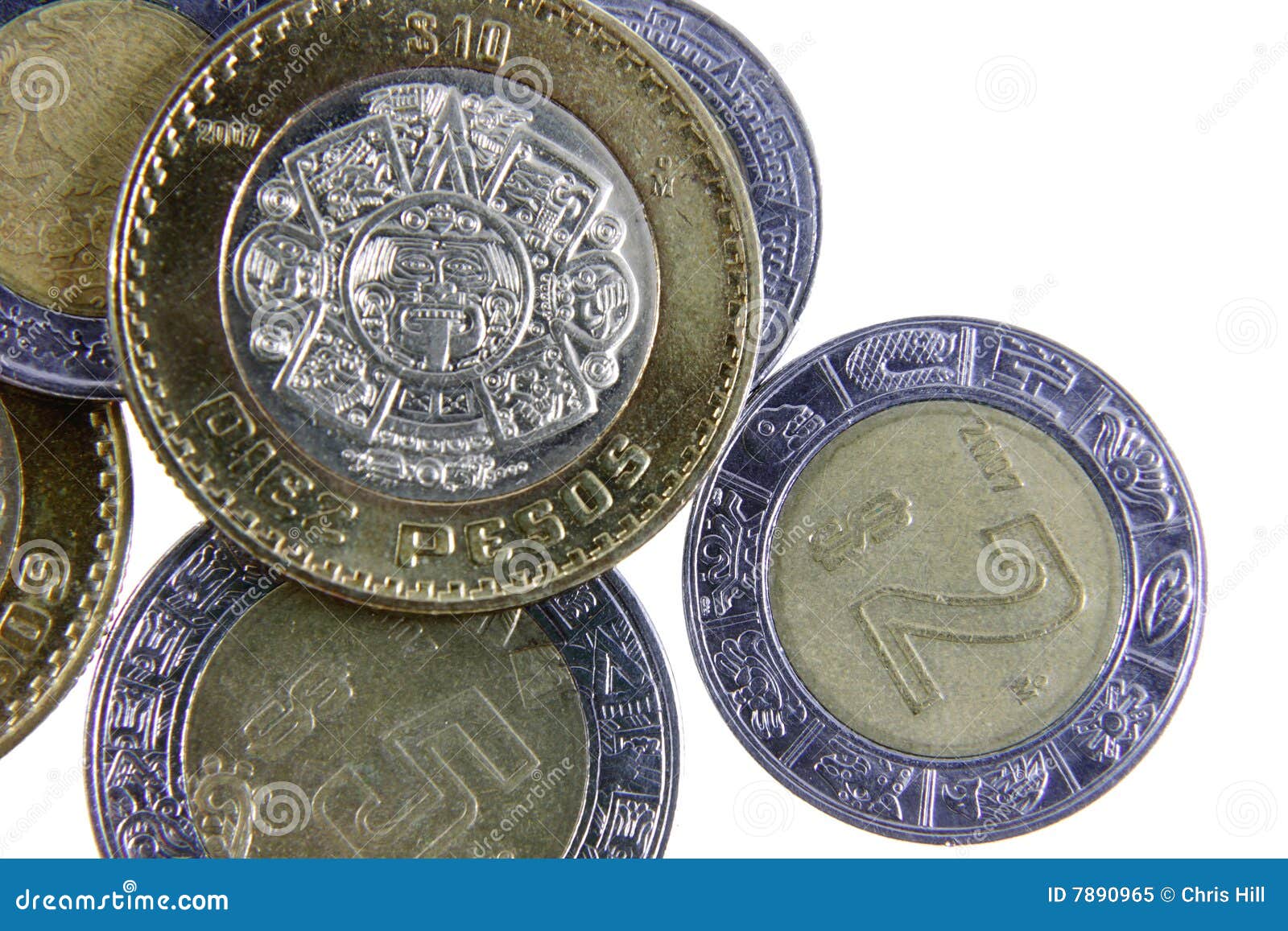 Mexican Coins stock image. Image of close, macro, mexico - 7890965