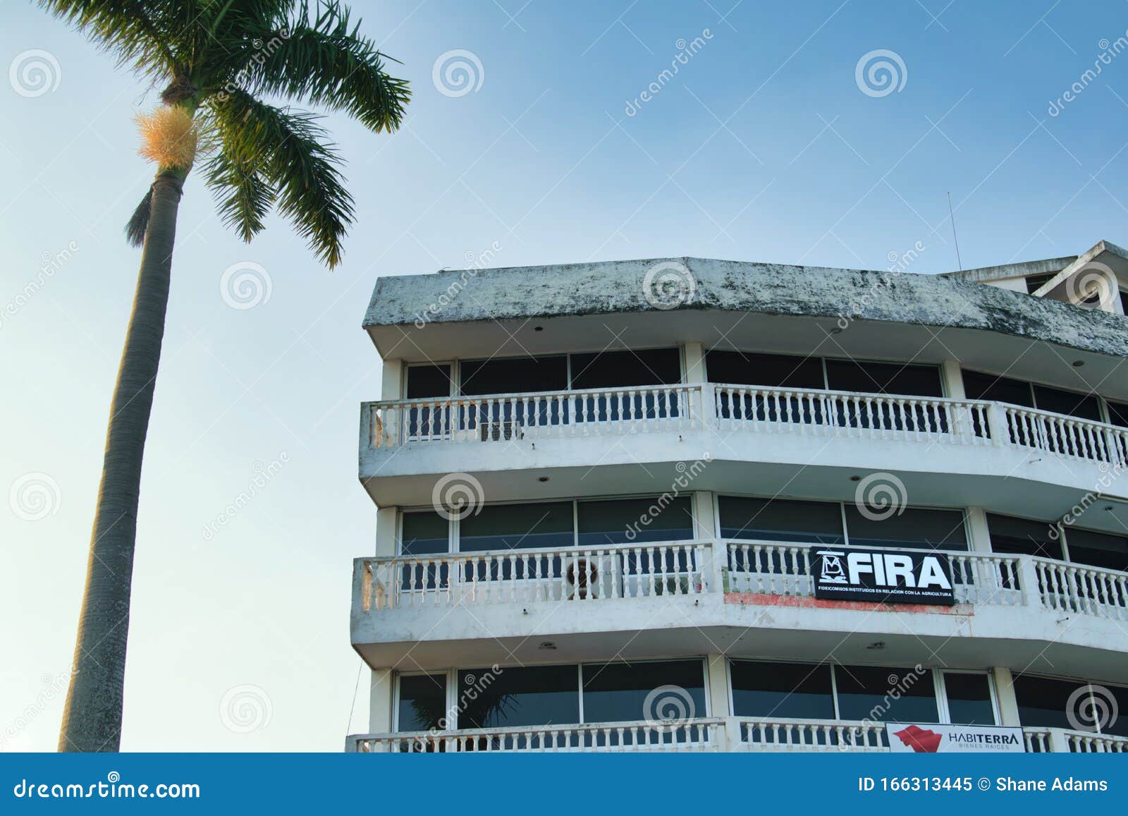 Mexican Concrete Building stock image. Image of tropical - 166313445