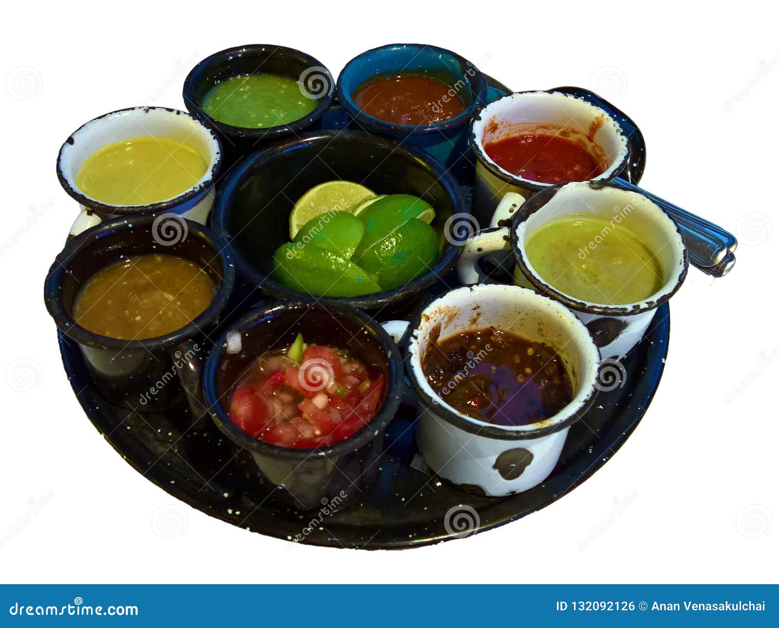 Mexican Condiments and Salsas Stock Photo - Image of color, salsas ...