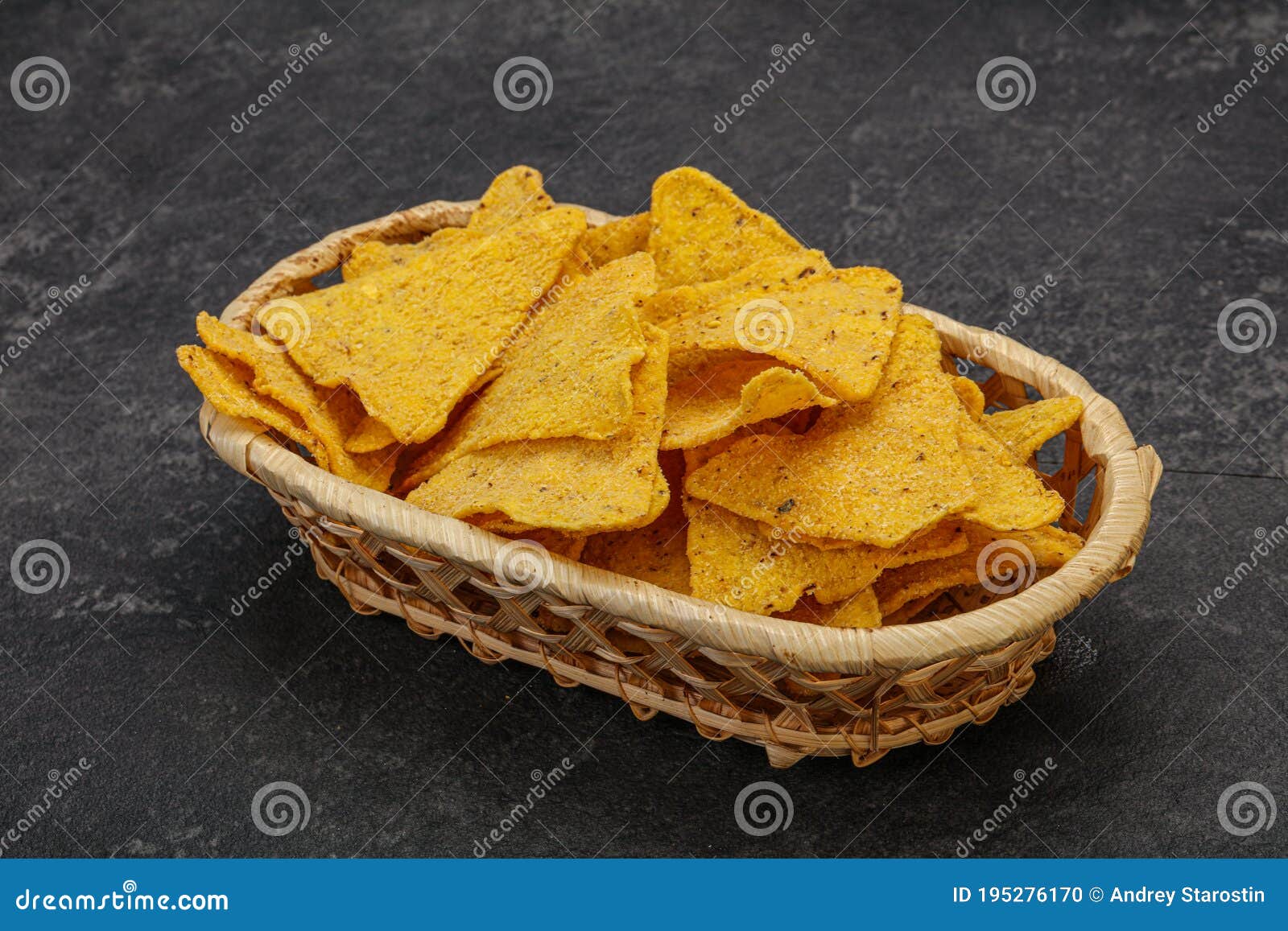 Mexican Crunchy Corn Nachos Triangle Stock Photo - Image of crisp, fast ...