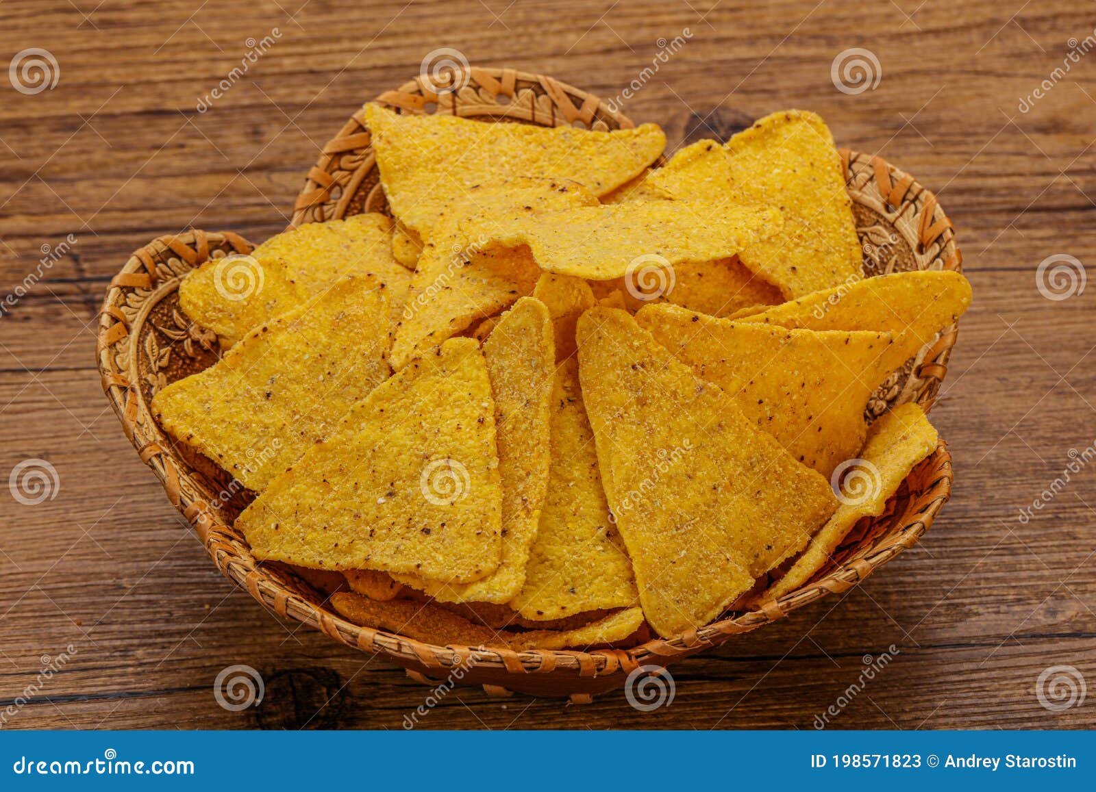 Mexican Crunchy Corn Nachos Triangle Stock Image - Image of party ...