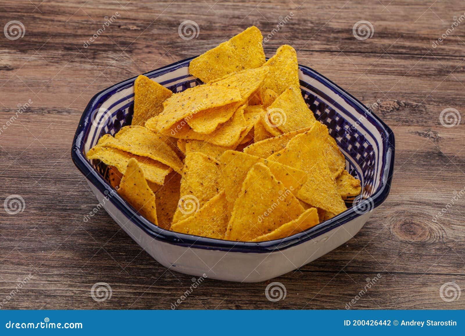 Mexican Crunchy Corn Nachos Triangle Stock Photo - Image of tortilla ...