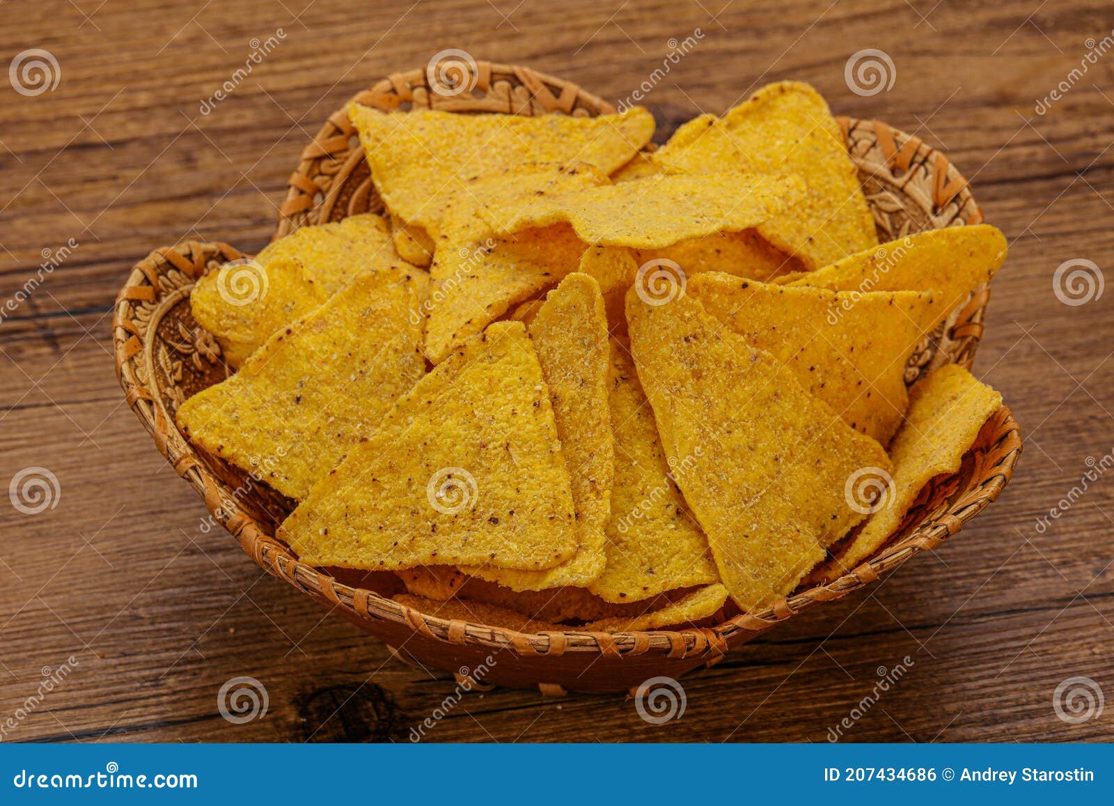 Mexican Crunchy Corn Nachos Triangle Stock Photo - Image of chips ...