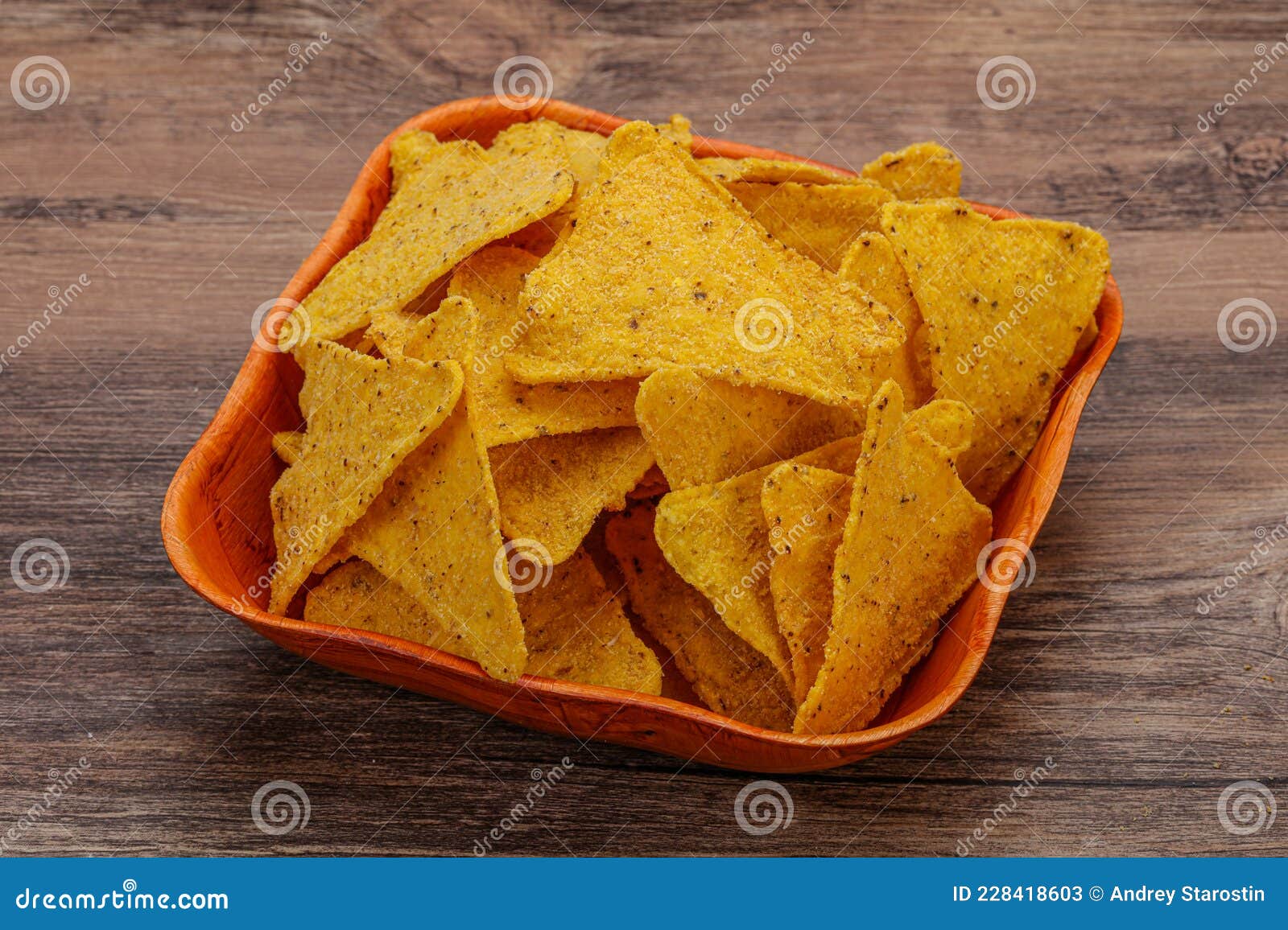 Mexican Crunchy Corn Nachos Triangle Stock Image - Image of appetizer ...