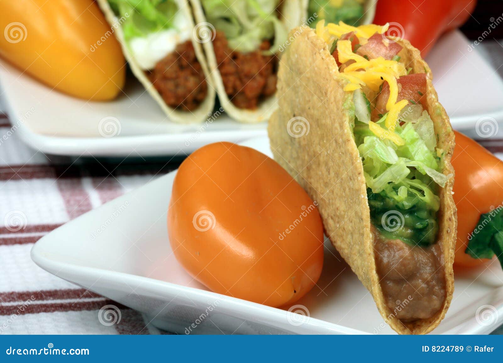 Mexican crunchy taco stock image. Image of cuisine, sour - 8224789