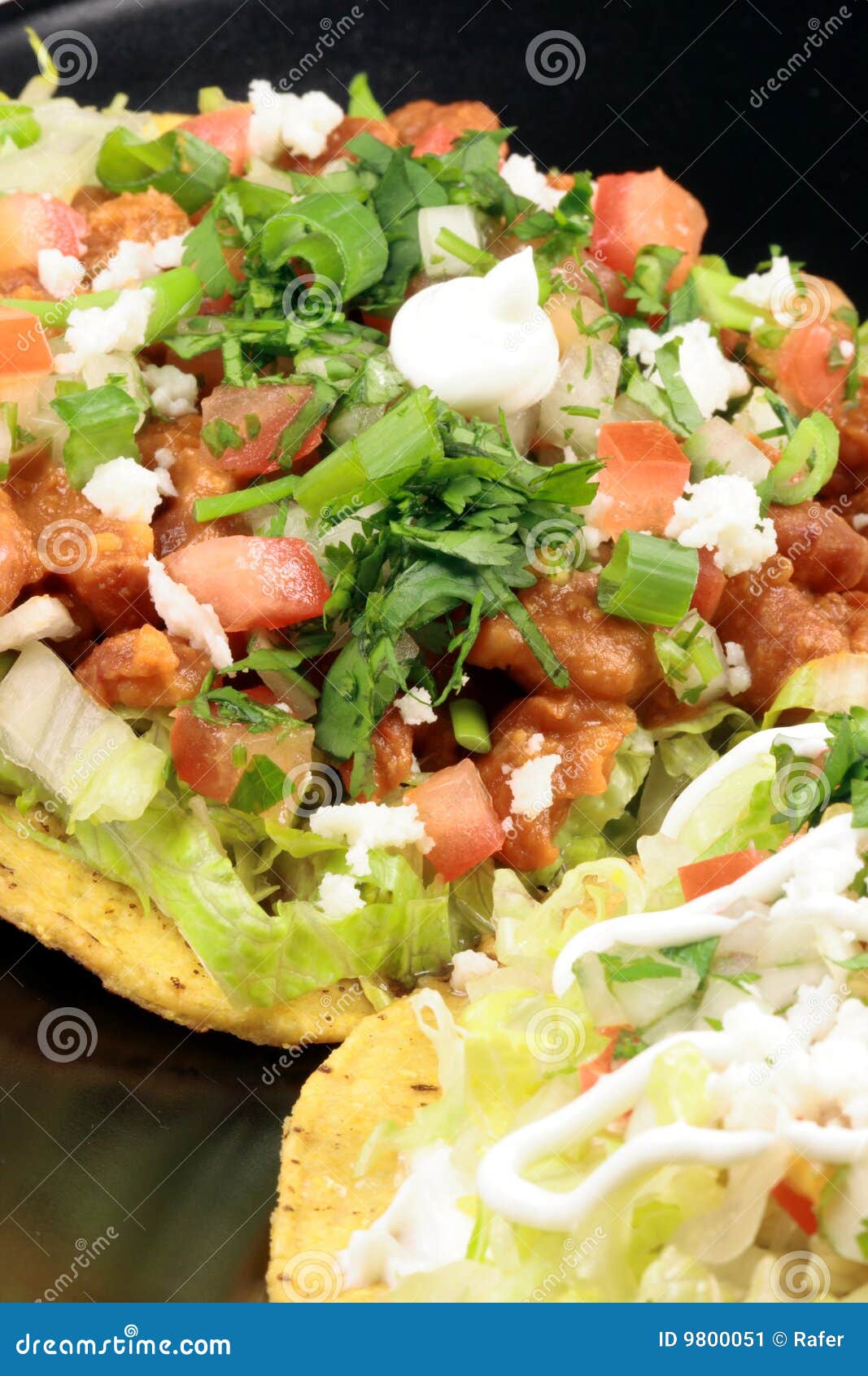 Mexican crunchy tostadas stock image. Image of cilantro - 9800051