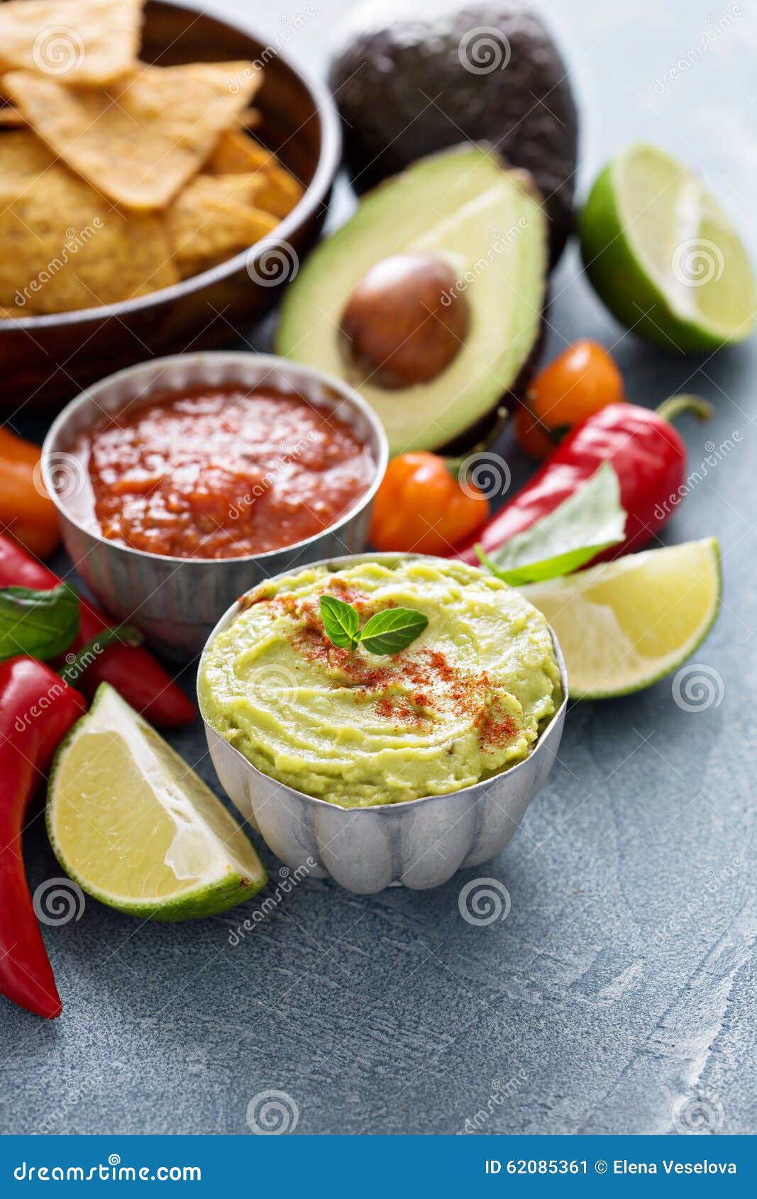 Mexican Cuisine Ingredients and Guacamole Stock Image - Image of ...