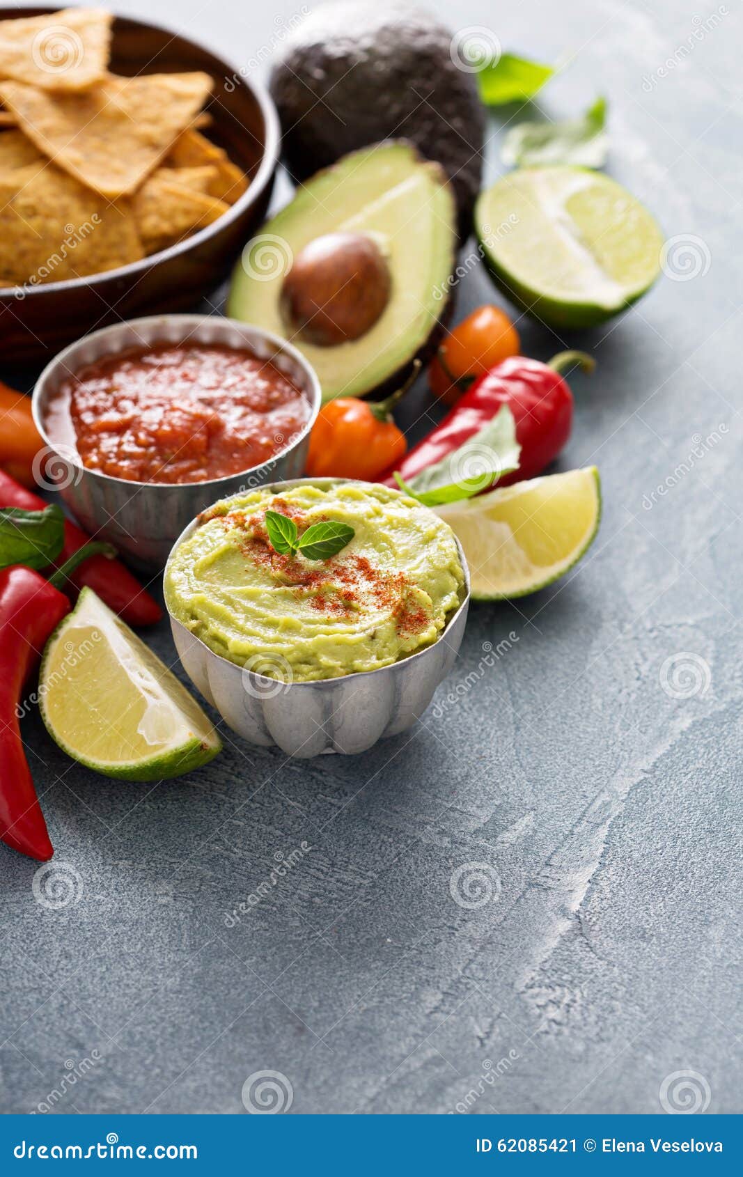 Mexican Cuisine Ingredients and Guacamole Stock Image - Image of ...