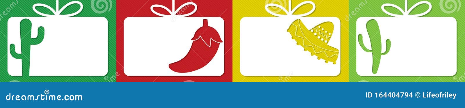 Mexican Cut Out Tag Collection Stock Vector - Illustration of latino ...