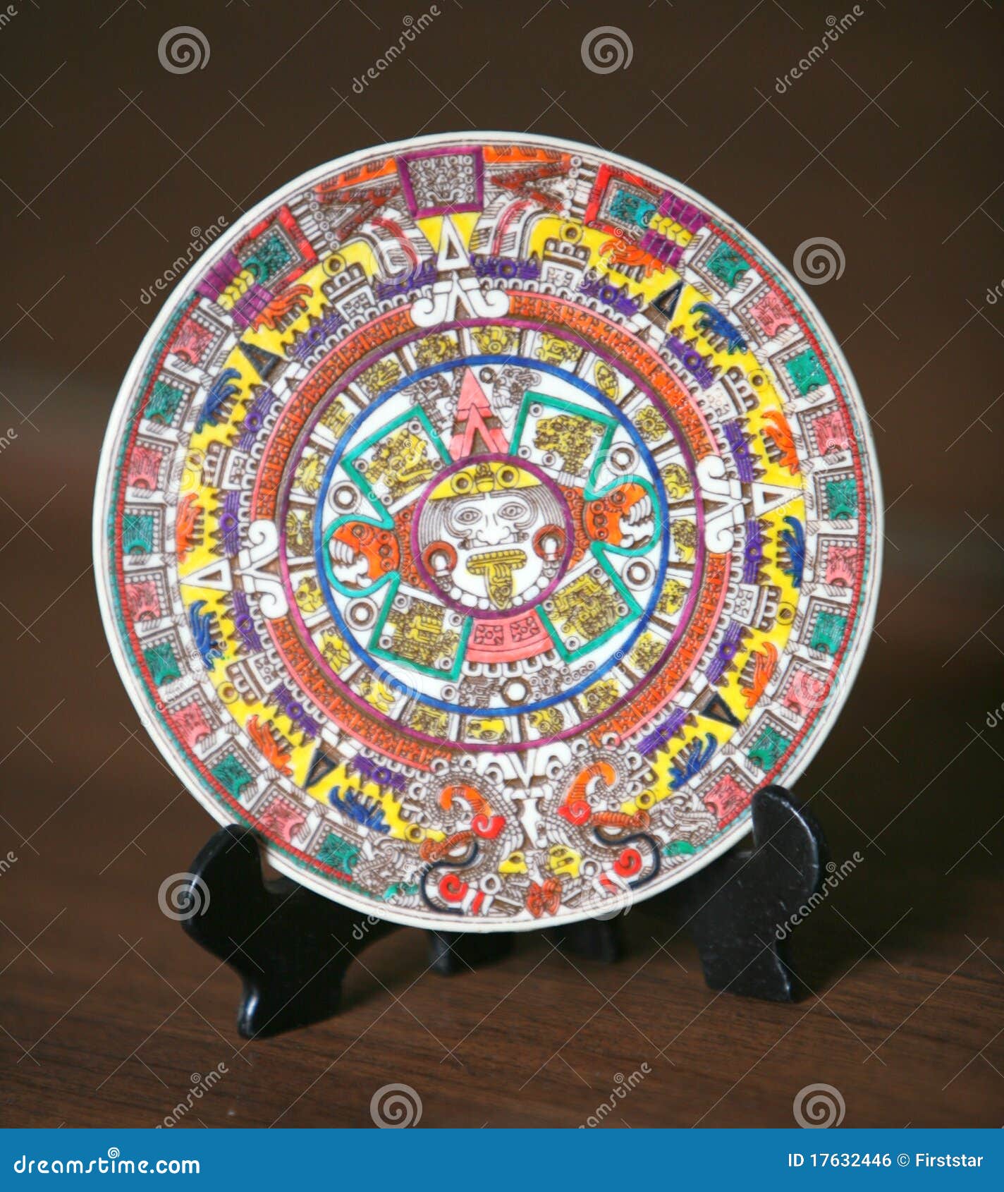 Mexican decorative plate stock photo. Image of circle - 17632446