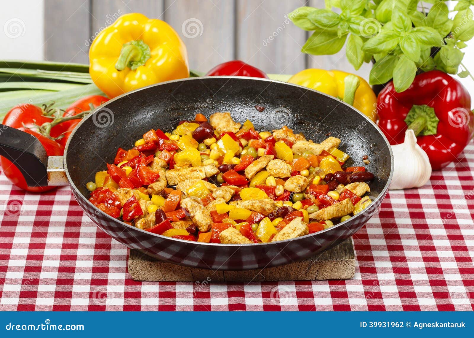 Mexican dish in frying pan stock photo. Image of kitchen - 39931962