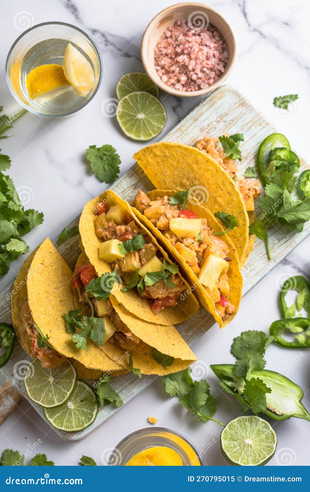 The Mexican Dish of Tako Corn Flat Cake with Vegetable Filling on a ...