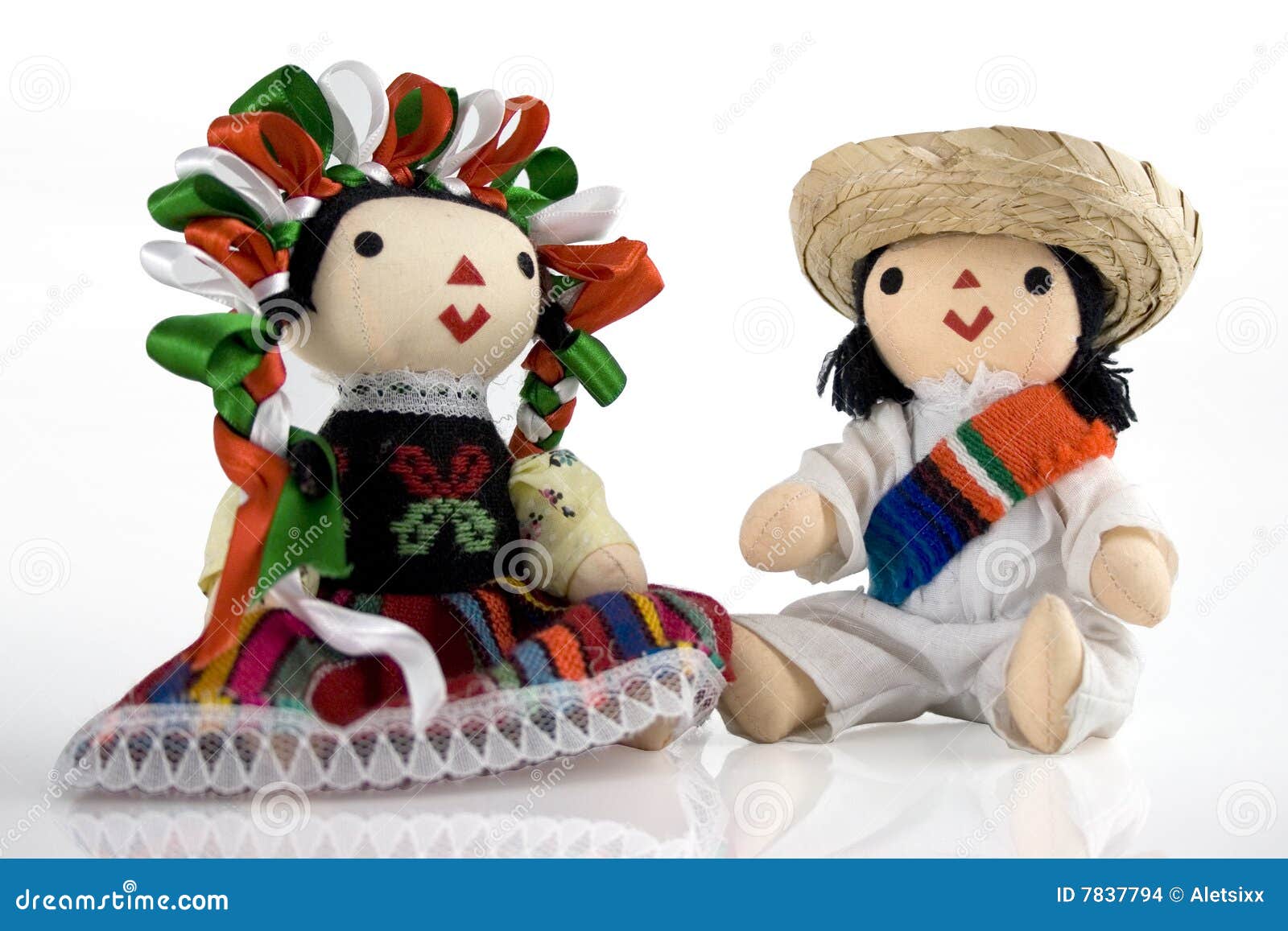 Mexican dolls stock photo. Image of fabric, colors, mexican - 7837794