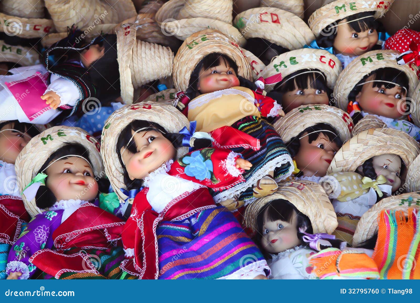 Mexican dolls stock photo. Image of shop, mexico, colorful - 32795760
