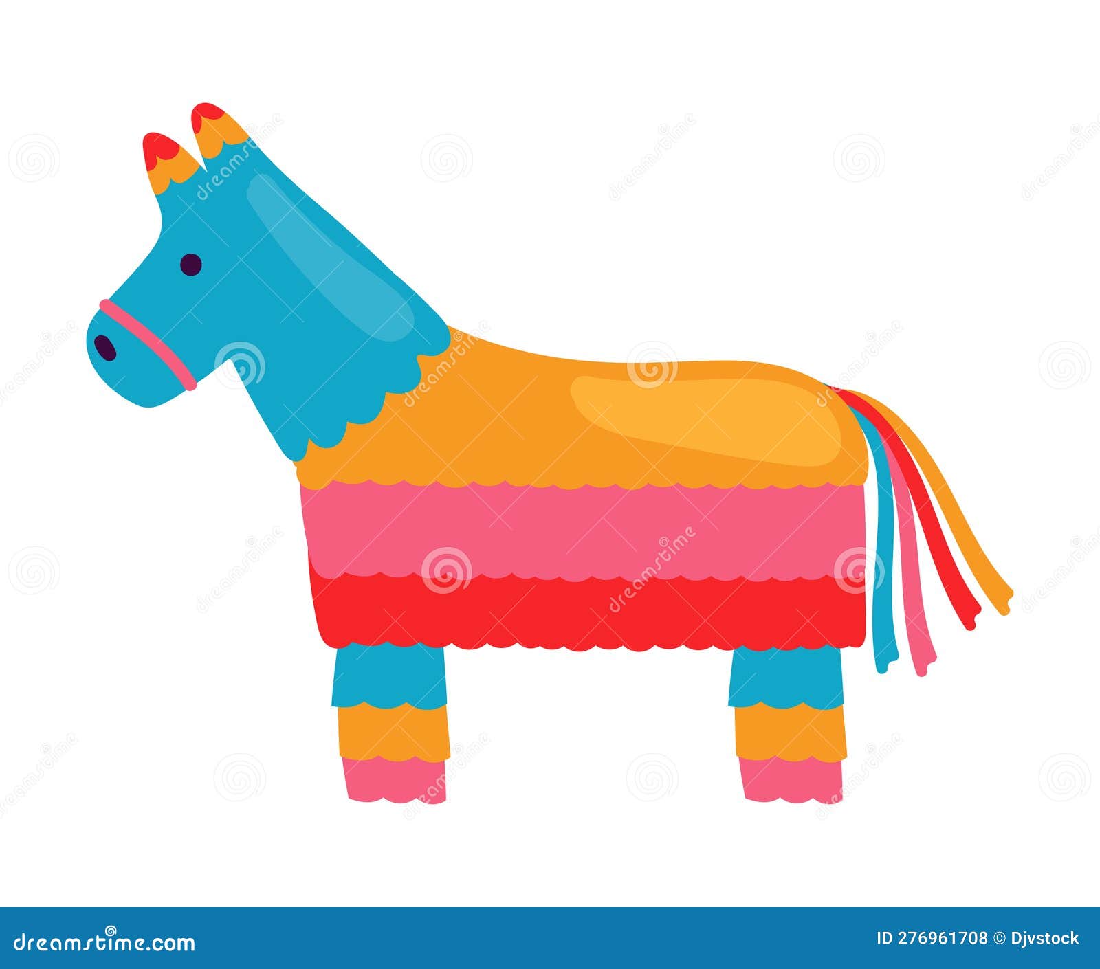 Donkey PiÃ±ata Cartoon Isolated Illustration For Pinata Day On April ...