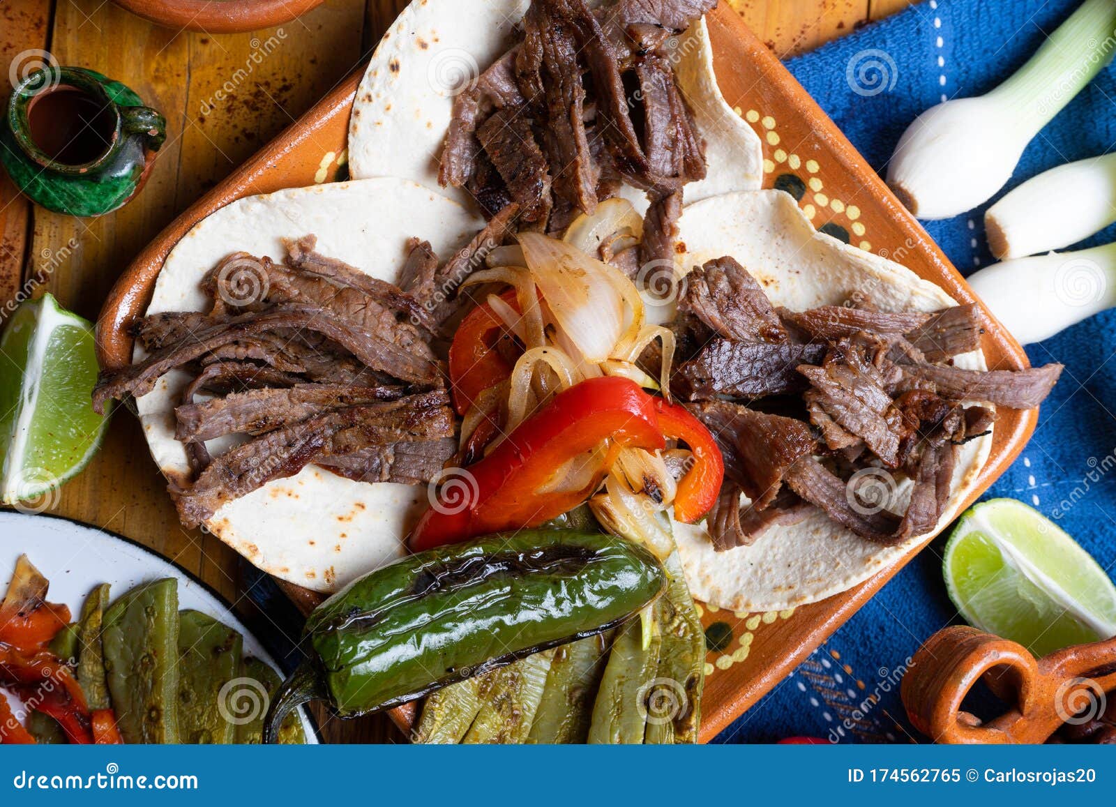 Mexican Dried Beef `cecina` Stock Image - Image of authentic, guacamole ...