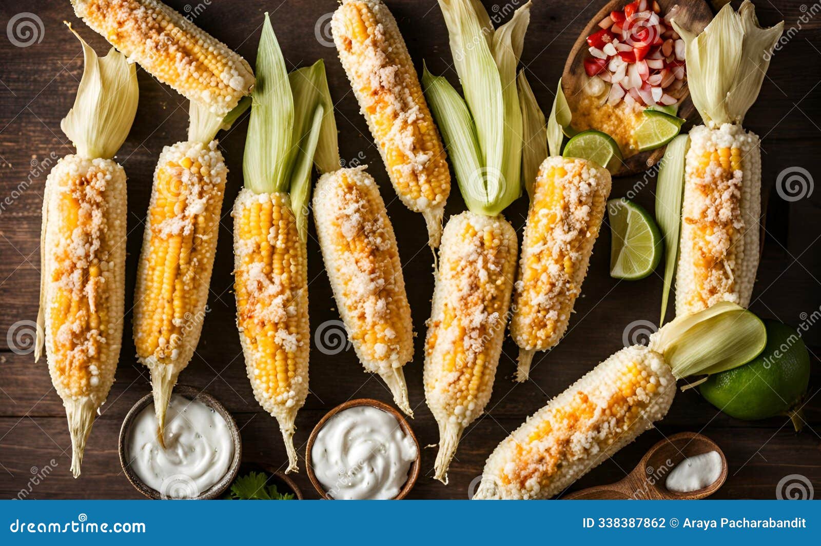 Mexican Elote Corn Royalty-Free Illustration | CartoonDealer.com #306019593