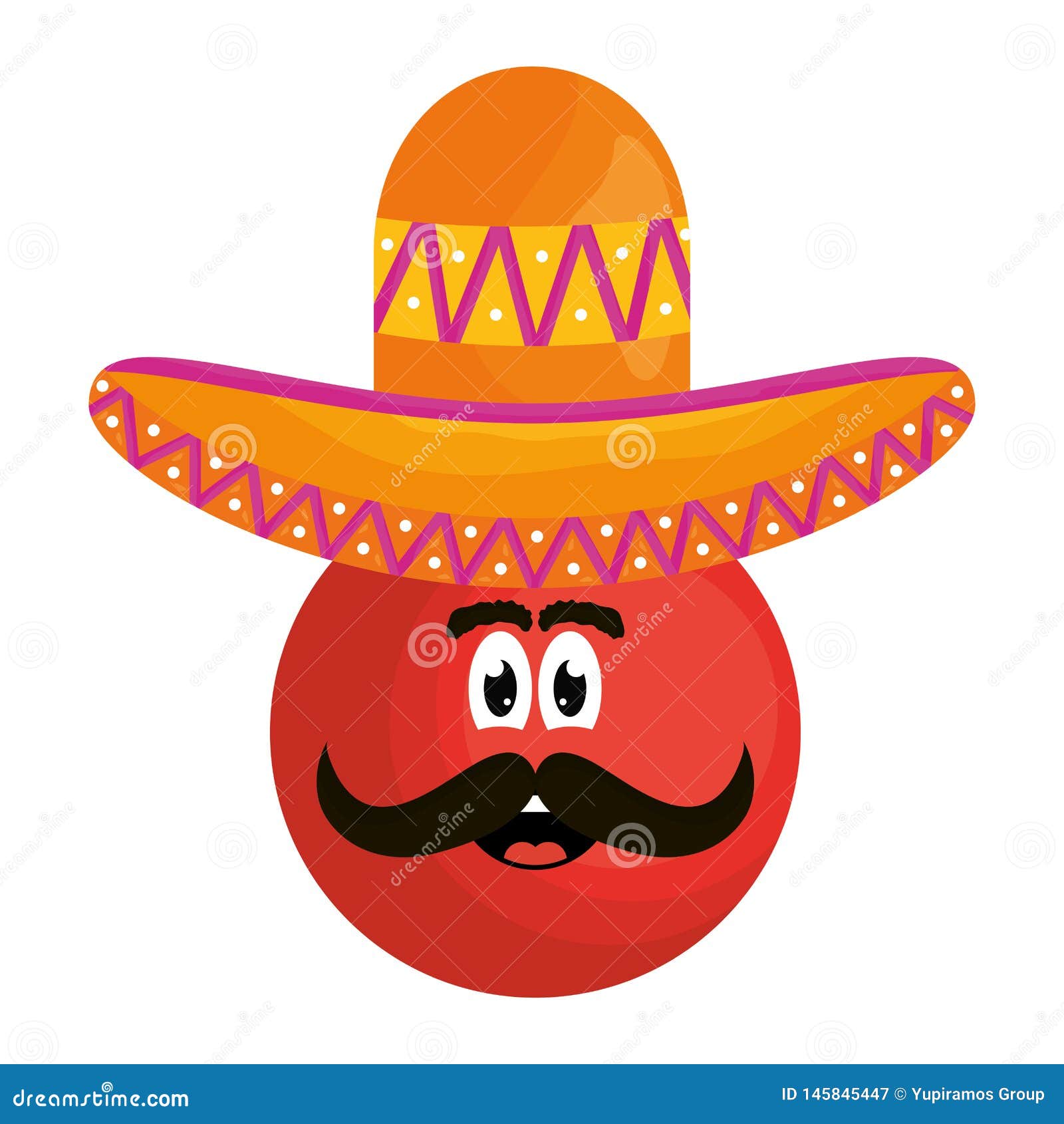 Mexican Emoji with Hat Character Stock Vector - Illustration of ...