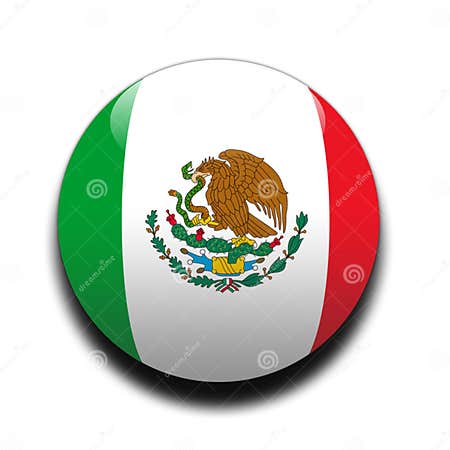 Mexican flag stock illustration. Illustration of sphere - 63487