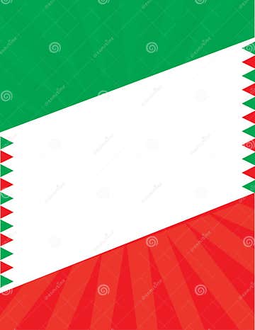 Mexican Flag Border Background Template Stock Illustration ...