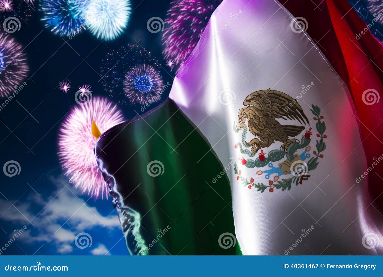 Mexican Flag Waving In The Wind Isolated Mexico Royalty-Free Stock ...