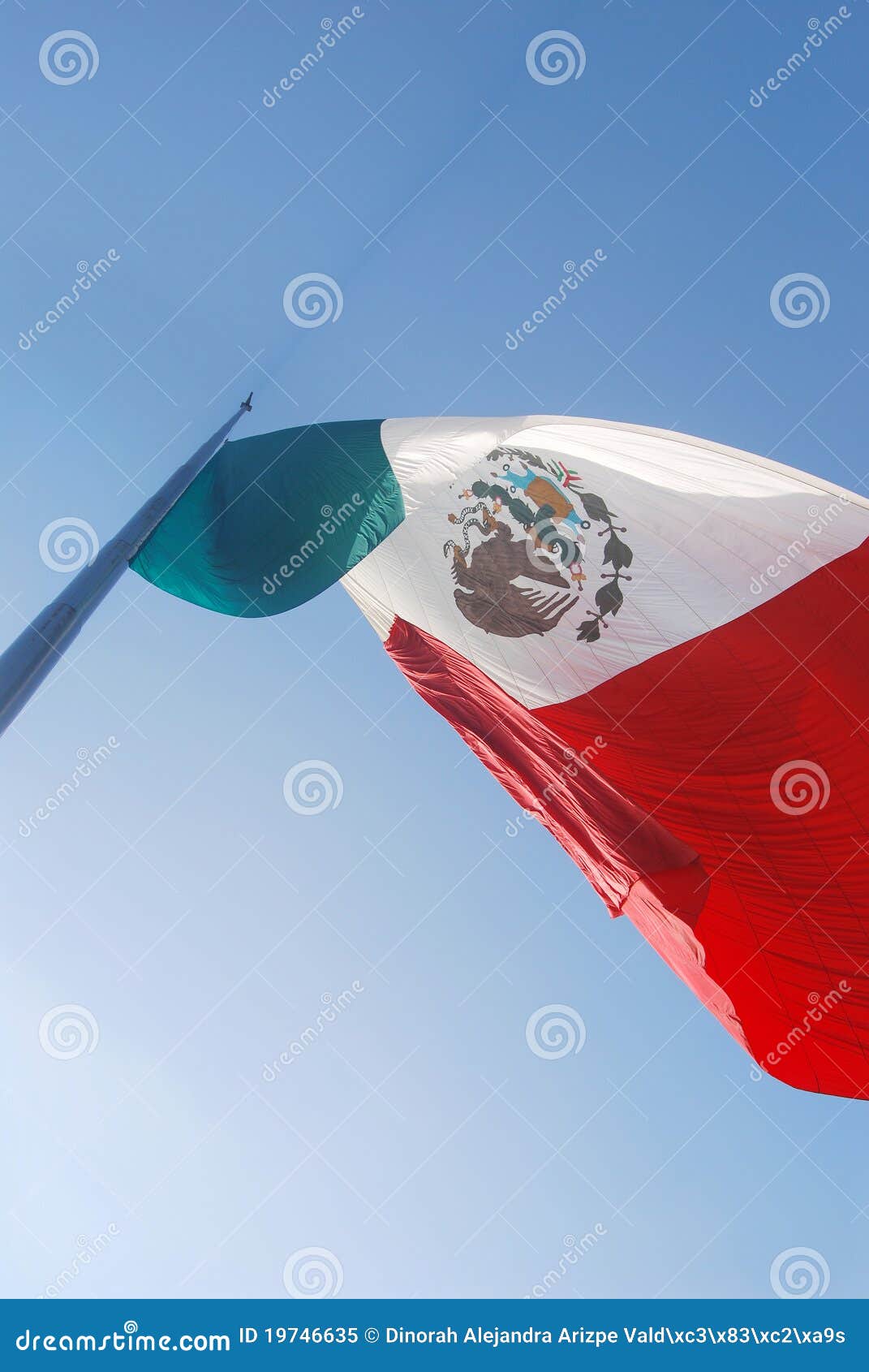 Mexican flag flying stock image. Image of nationality - 19746635