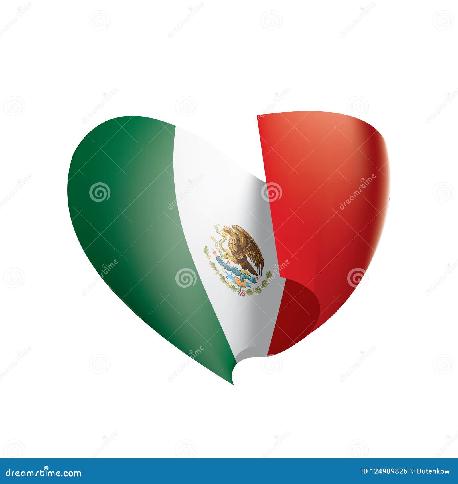 Mexican Flag, Vector Illustration Stock Illustration - Illustration of ...