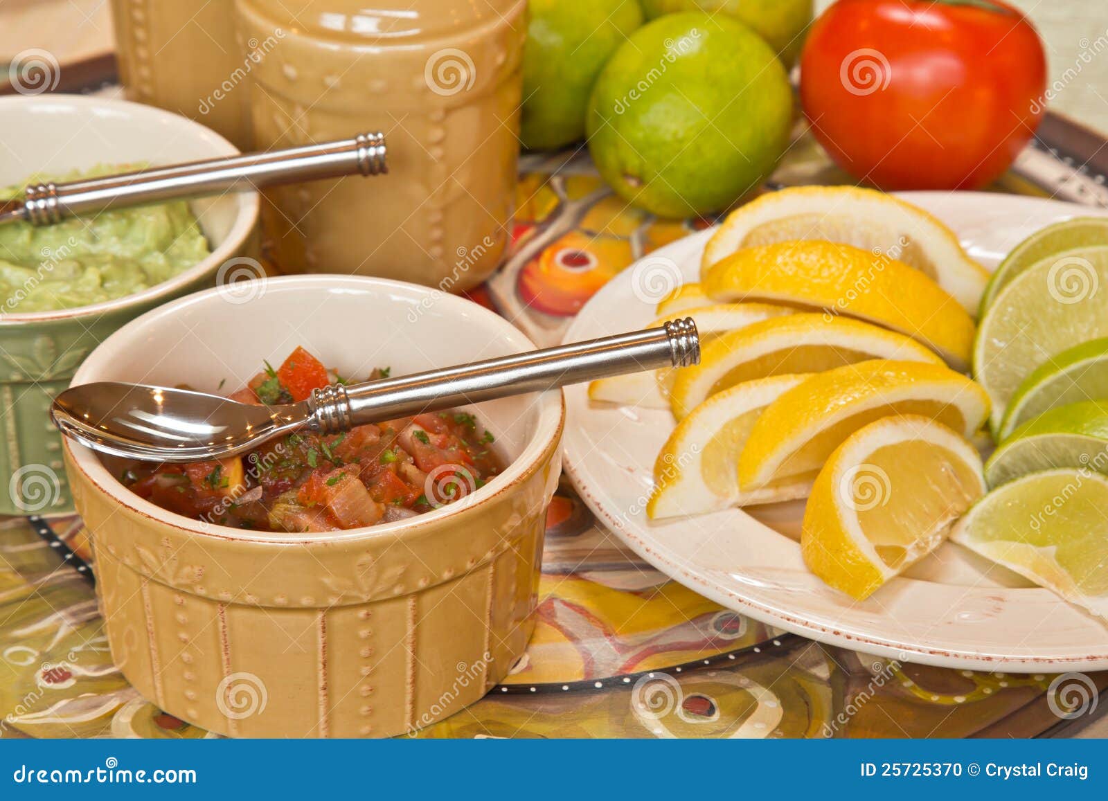 Mexican food condiments stock photo. Image of dishes - 25725370
