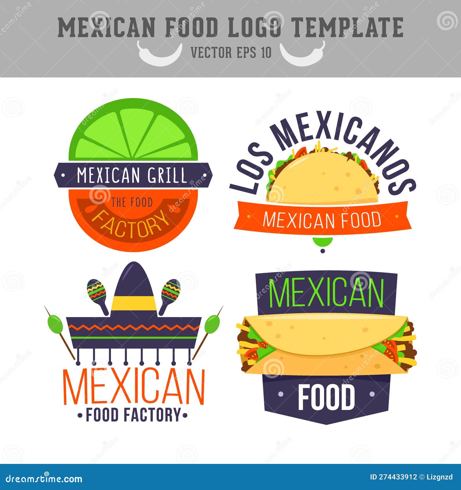 Mexican Food Logo. Logo Design Food Vector Template Stock Vector ...