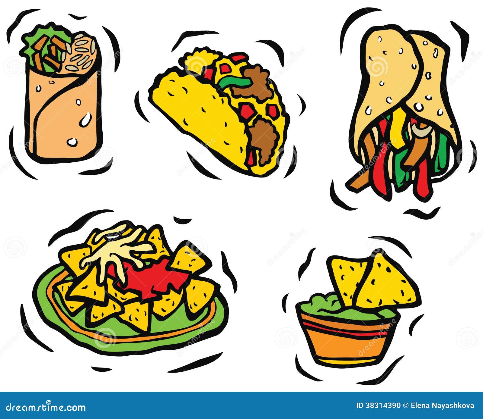 Mexican Food Drawings