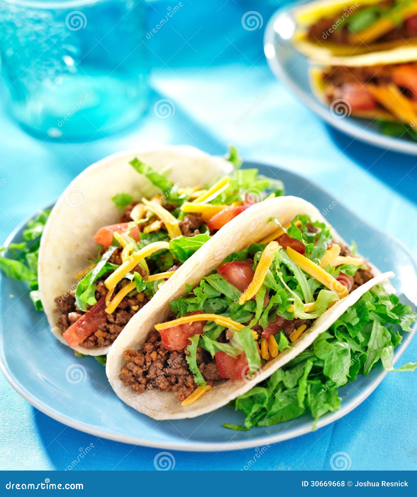 Mexican Food - Soft Shell Tacos Stock Photo - Image of mexican, meat ...