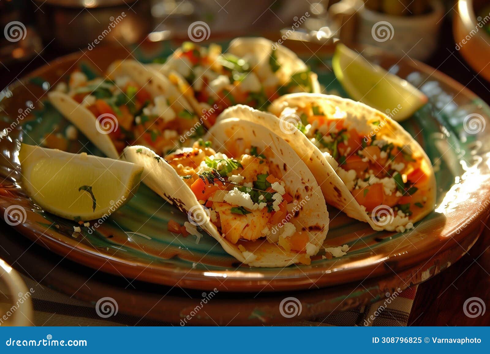 Mexican Food Tacos Side View Stock Image - Image of tomato, meal: 308796825