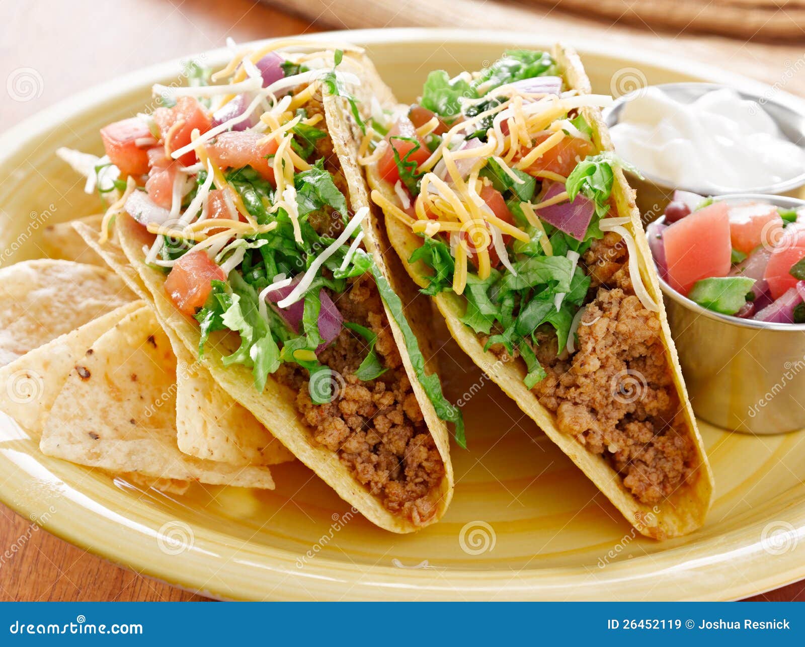 Mexican Food - Two Beef Tacos Closeup Stock Image - Image of corn ...