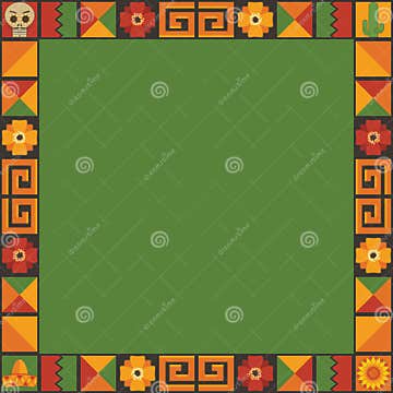 Mexican frame decoration stock vector. Illustration of decoration ...