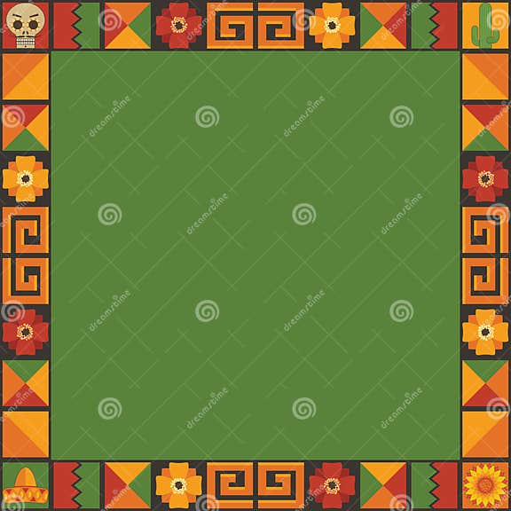 Mexican frame decoration stock vector. Illustration of decoration ...
