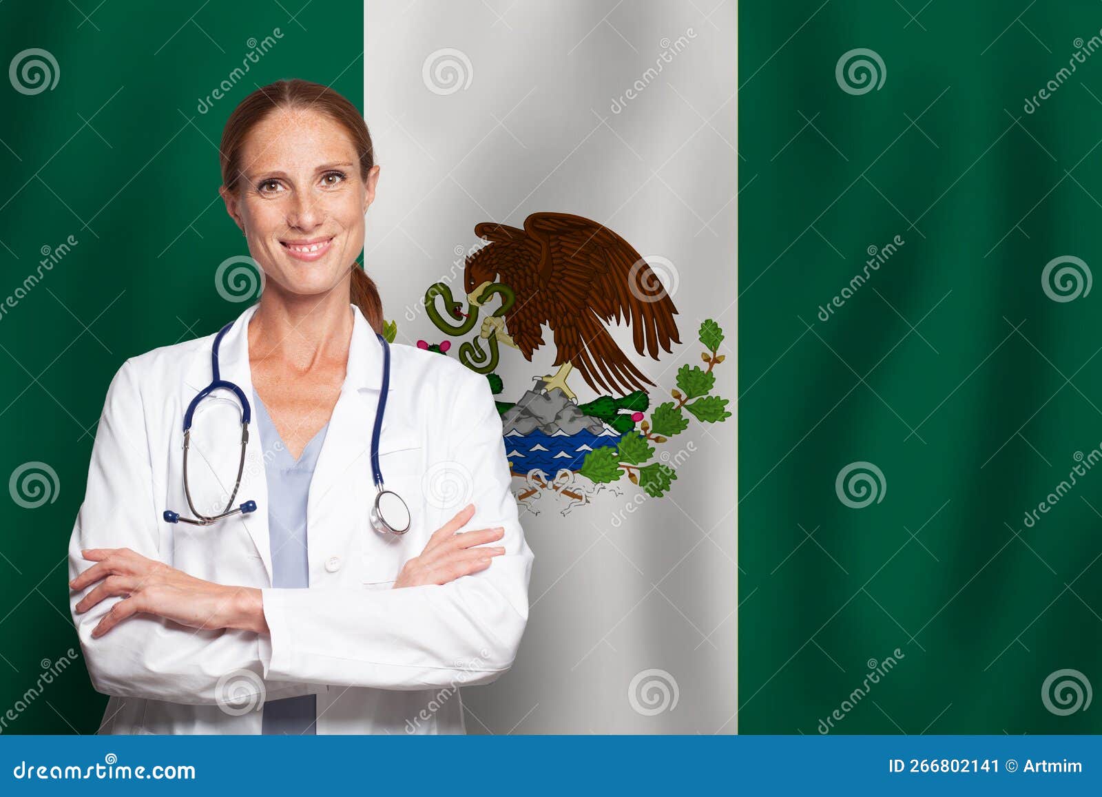 Mexican General Practitioner Doctor Gp on the Flag of Mexico Stock ...