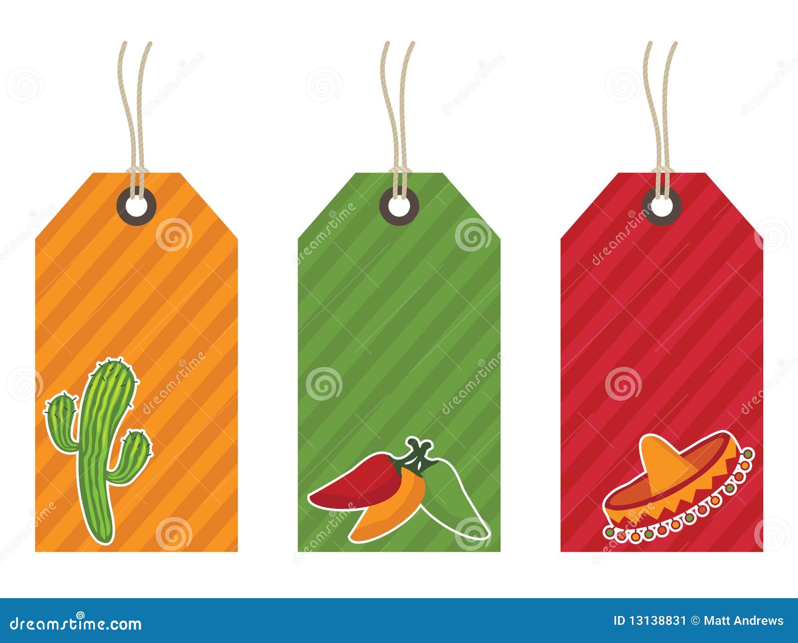 Mexican gift tags stock vector. Illustration of green - 13138831