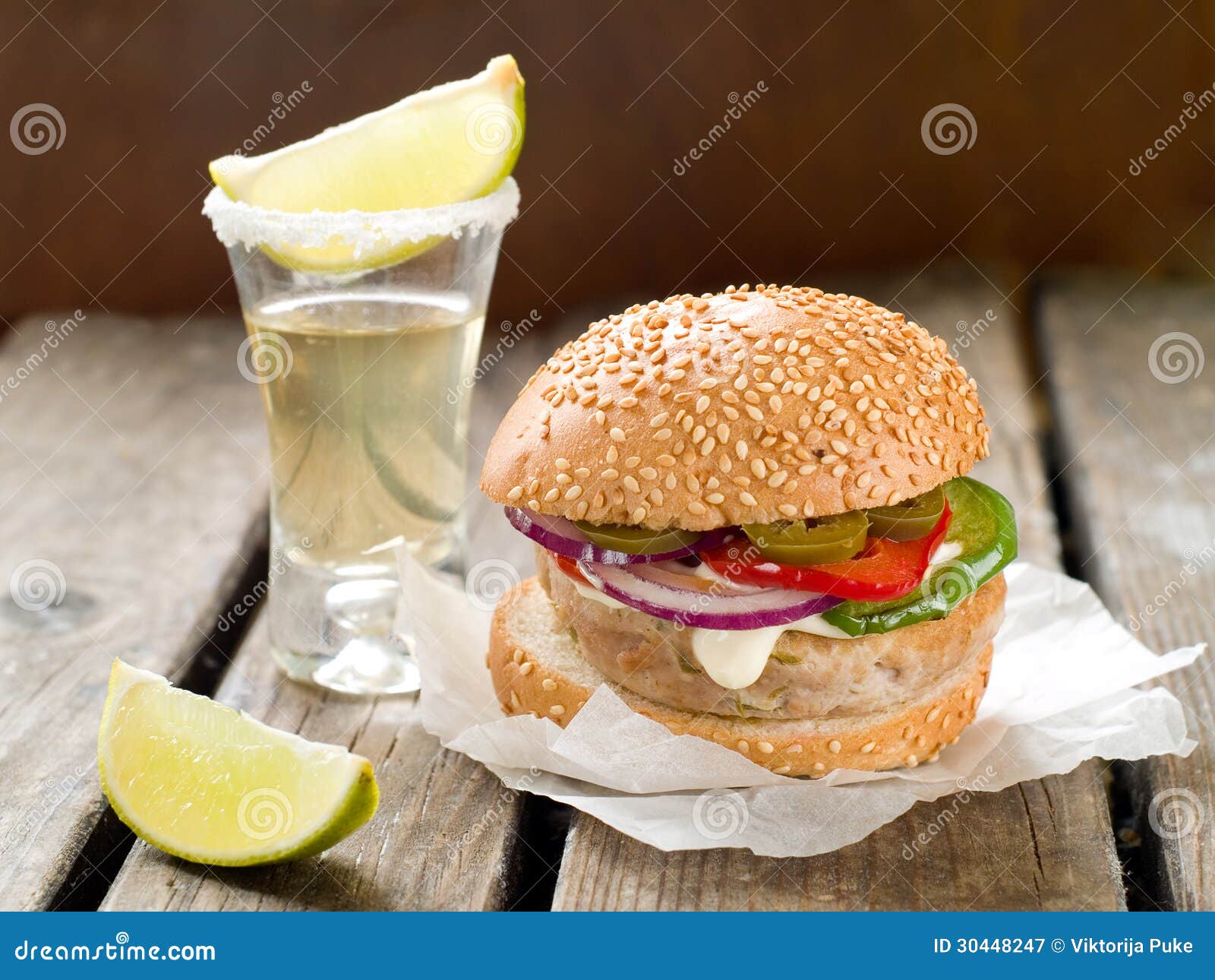 Mexican hamburger stock image. Image of sesame, mexican - 30448247