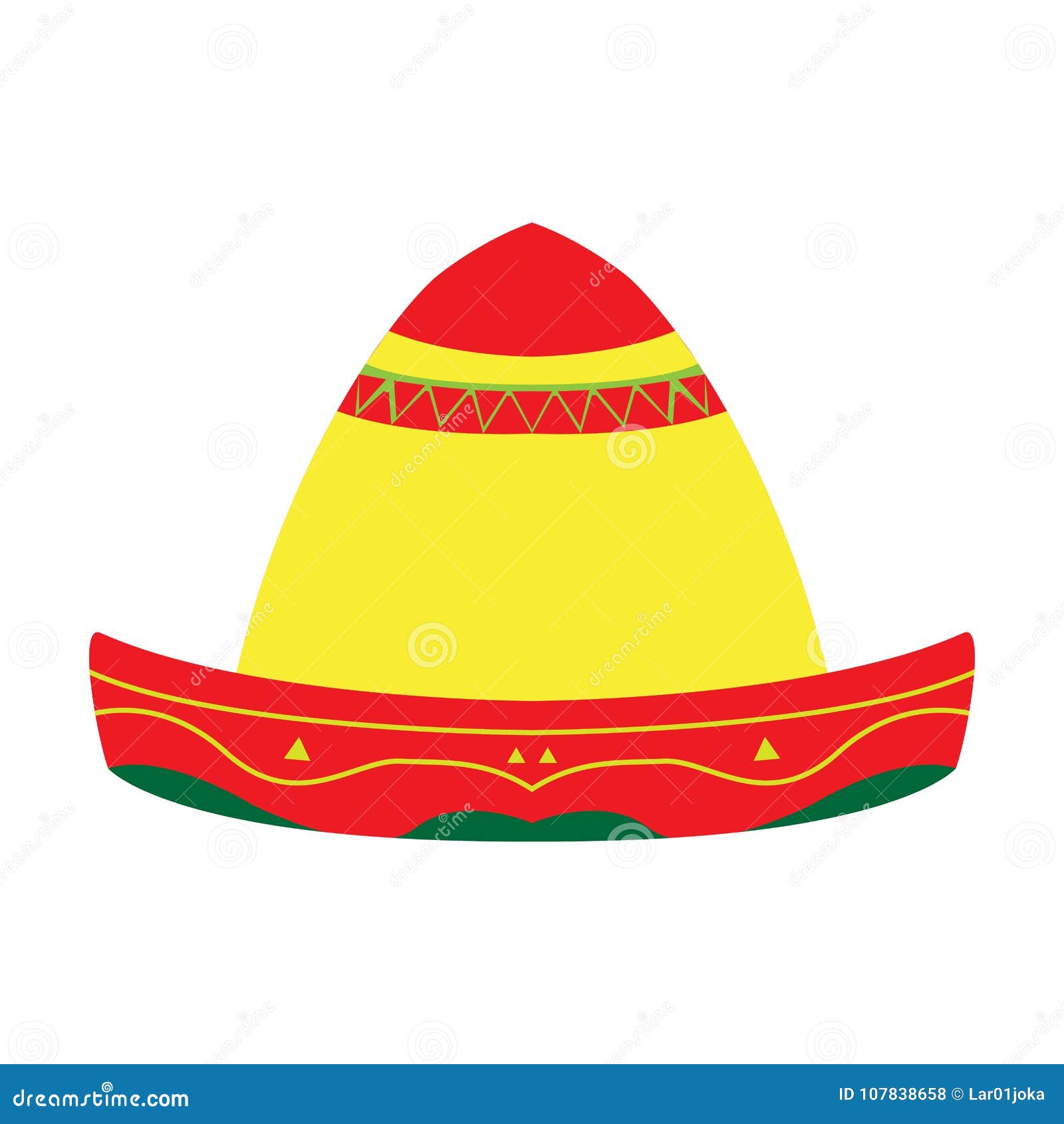 Mexican hat icon stock vector. Illustration of symbol - 107838658