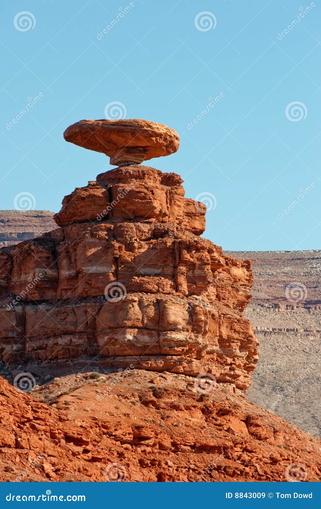 Mexican Hat rock formation stock image. Image of shape - 8843009