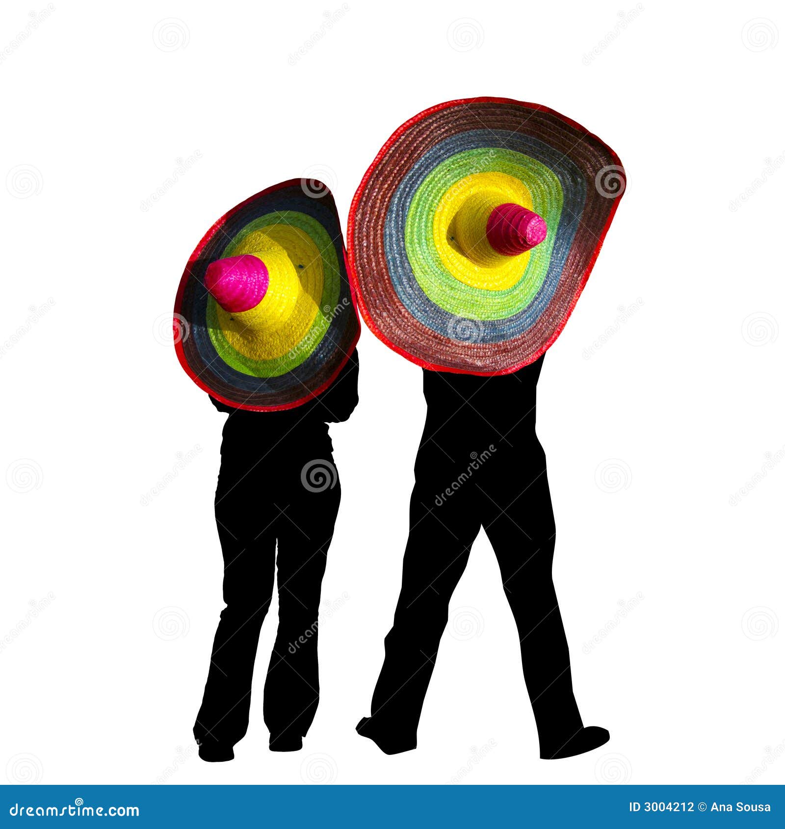 Mexican hats stock photo. Image of sombrero, dressed, costumes - 3004212