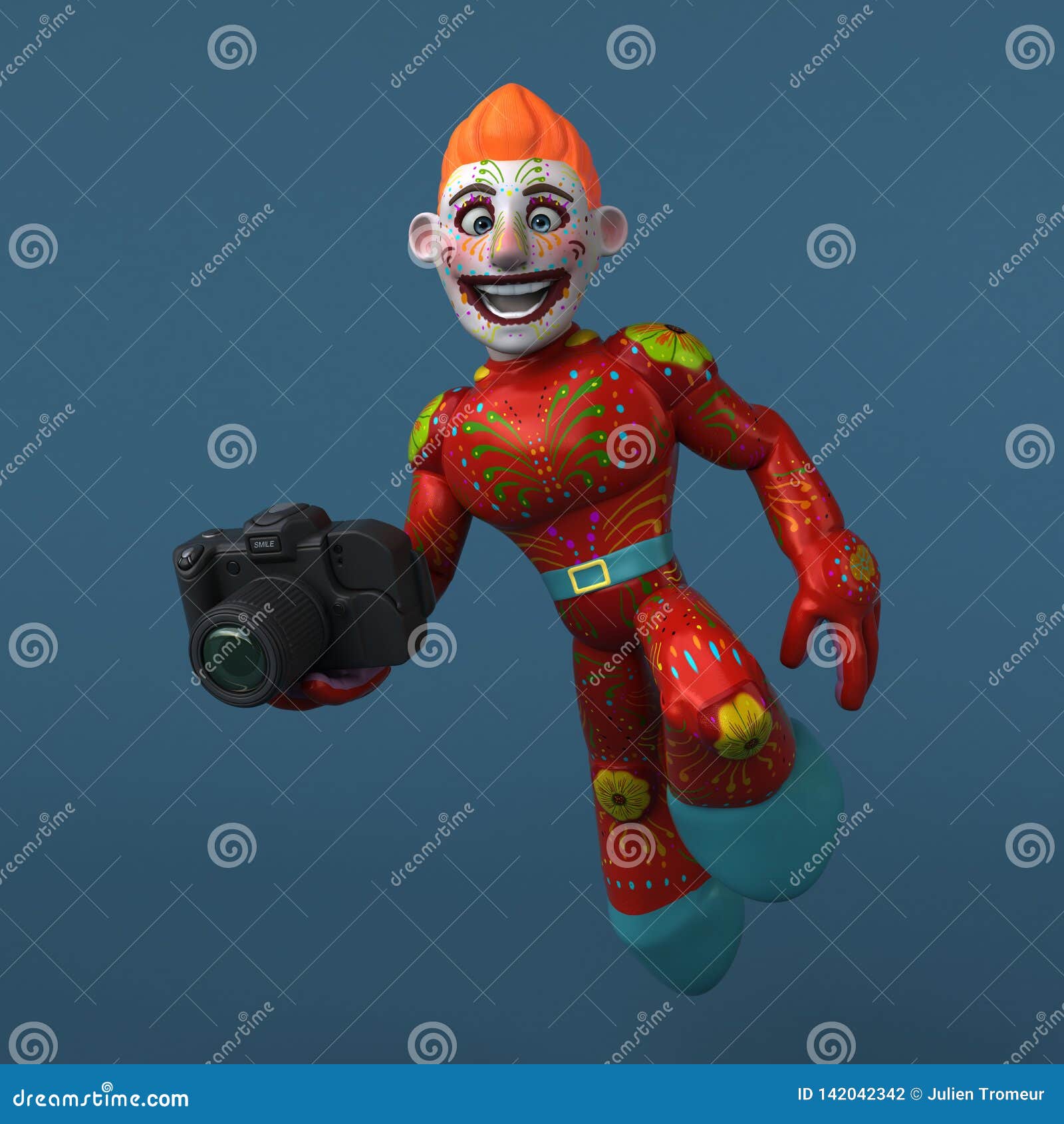 Mexican Hero - 3D Illustration Stock Illustration - Illustration of ...