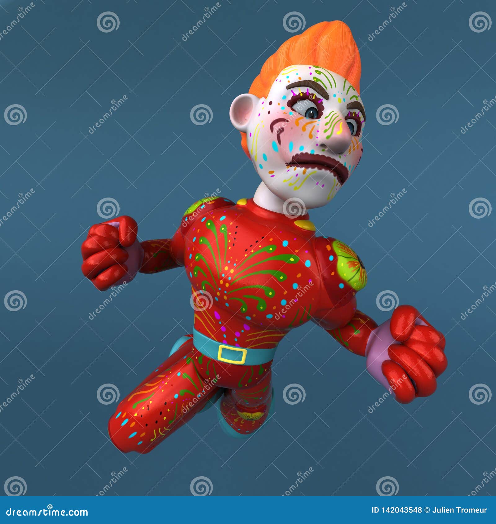 Mexican Hero - 3D Illustration Stock Illustration - Illustration of ...