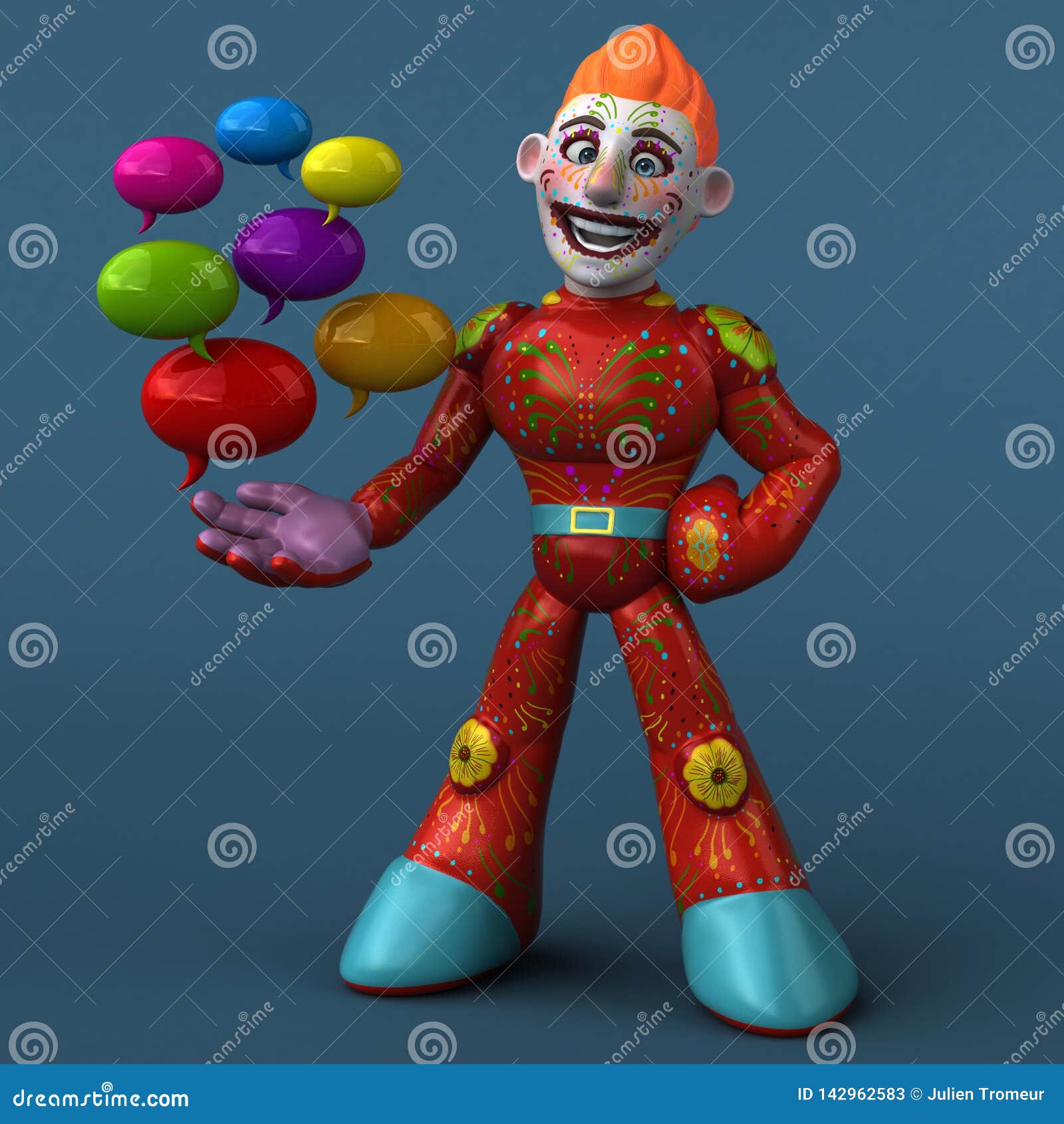 Mexican Hero - 3D Illustration Stock Illustration - Illustration of ...