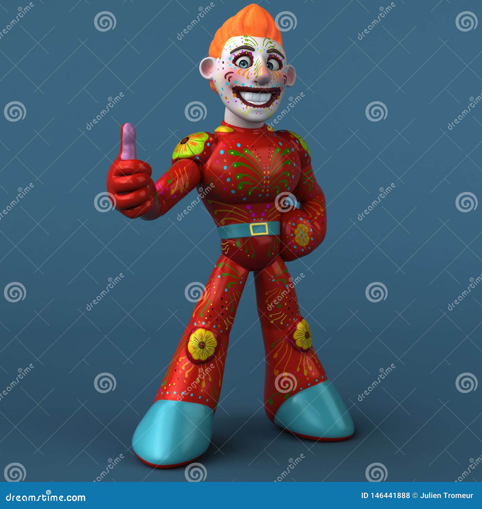 Mexican Hero - 3D Illustration Stock Illustration - Illustration of ...