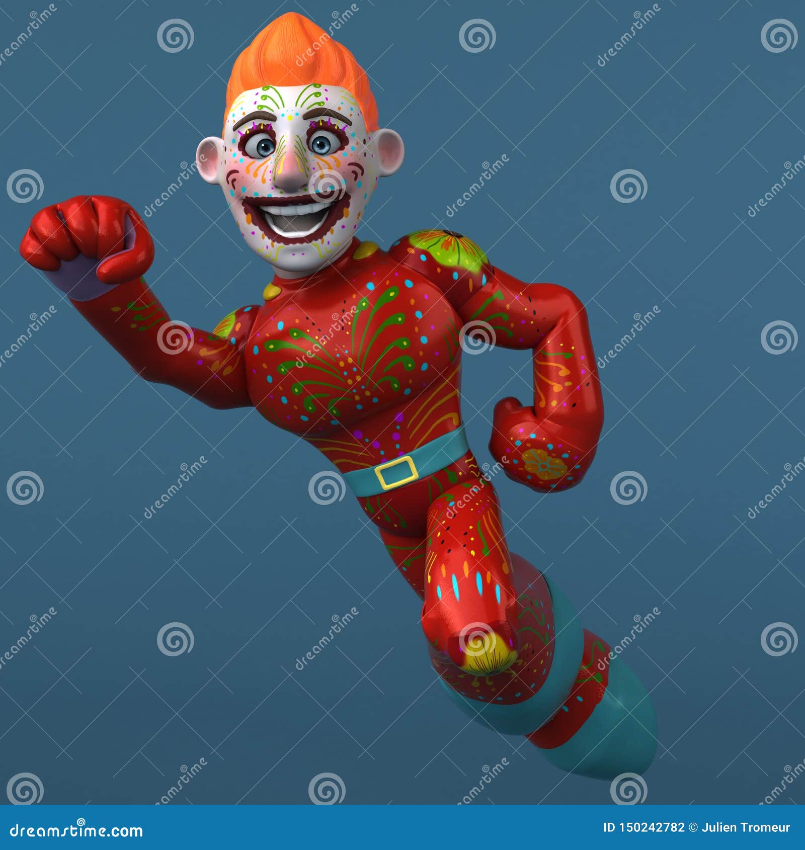 Mexican Hero - 3D Illustration Stock Illustration - Illustration of ...